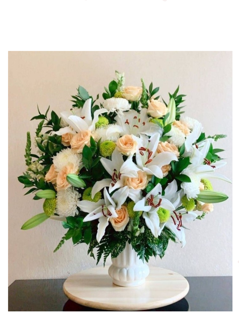 Bunga Meja Lilly Mix Mawar 10 Tangkai- Naqie Florist