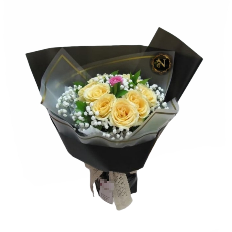 Premium buket mawar- Naqie Florist