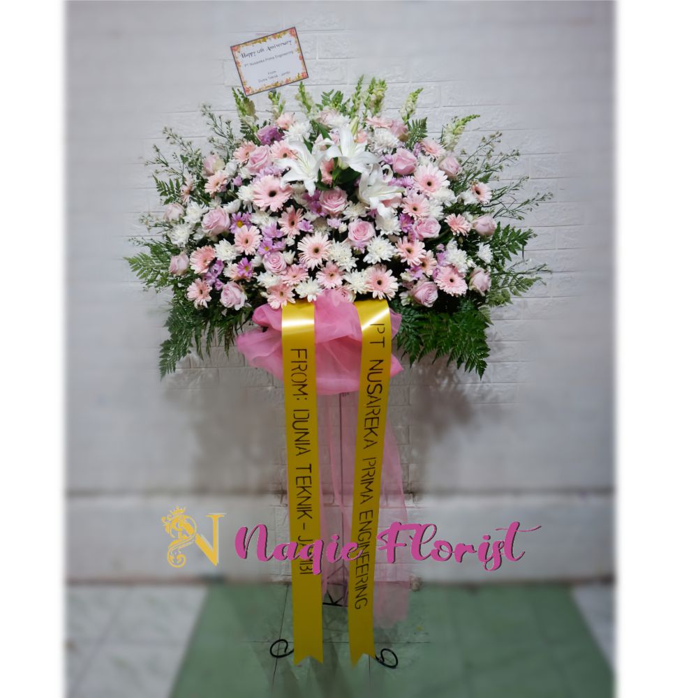 Standing Flower Congrats Pink- Naqie Florist
